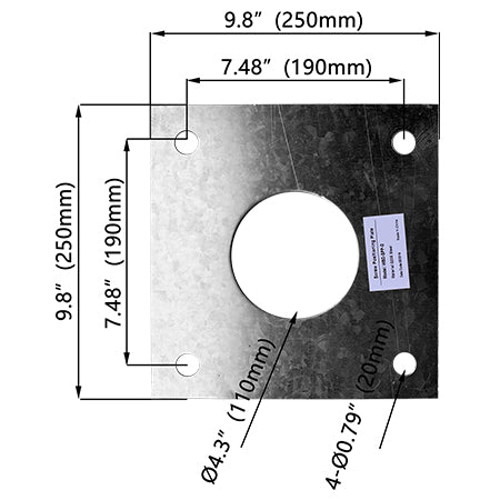 Screw Positioning Plate For Steel Square Light Pole – LED Fixtures ...